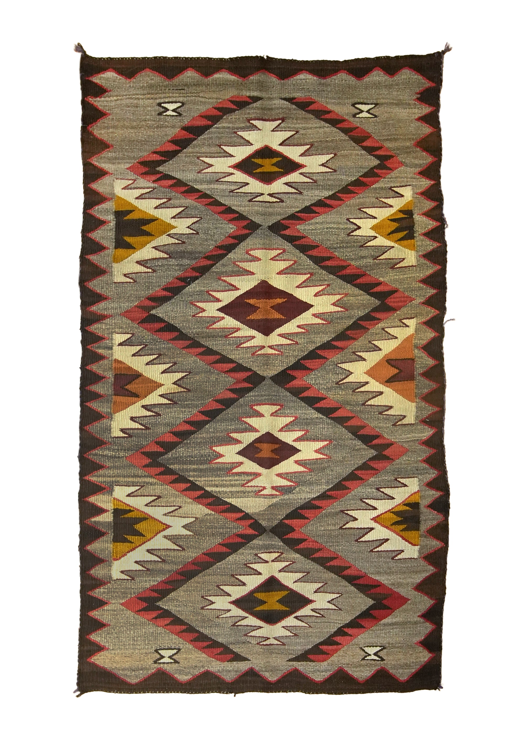 Native American Rug Navajo Handmade Area Tribal 3'5"x5'10" (3x6) Gray ...