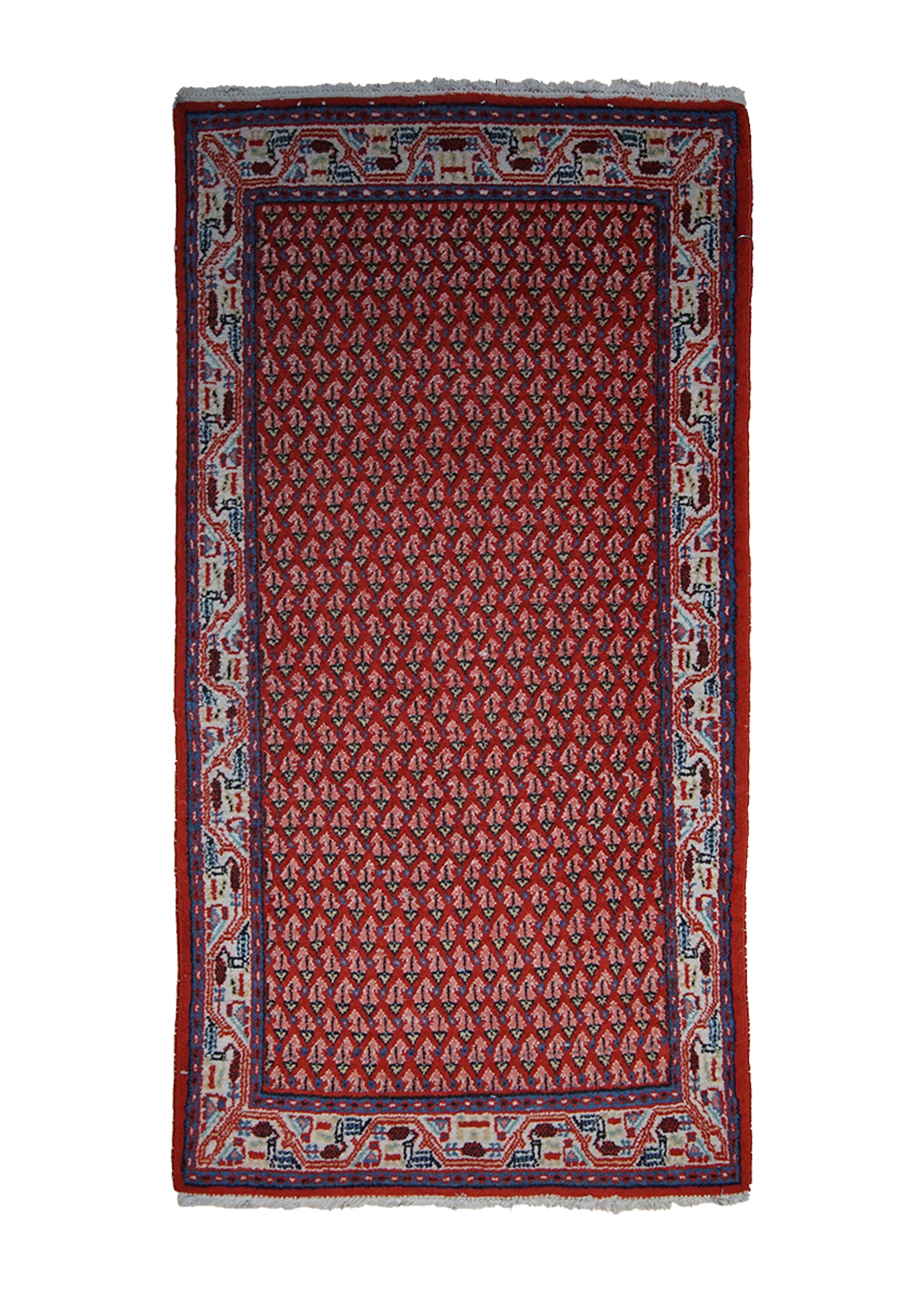 Persian Rug Saraband Handmade Area Tribal 2'1"x4'1" (2x4) Red Paisley ...