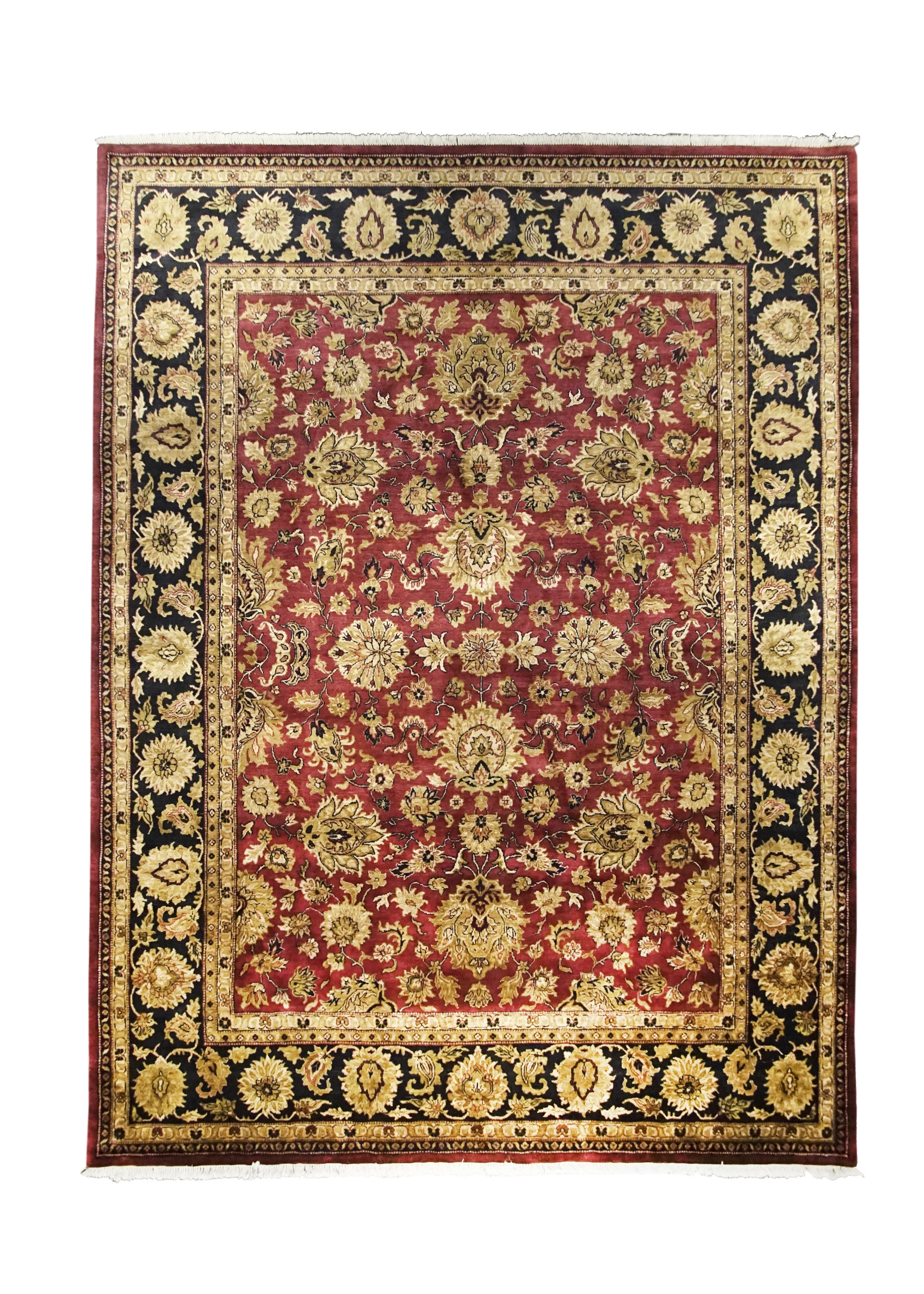 dark red patterned rug