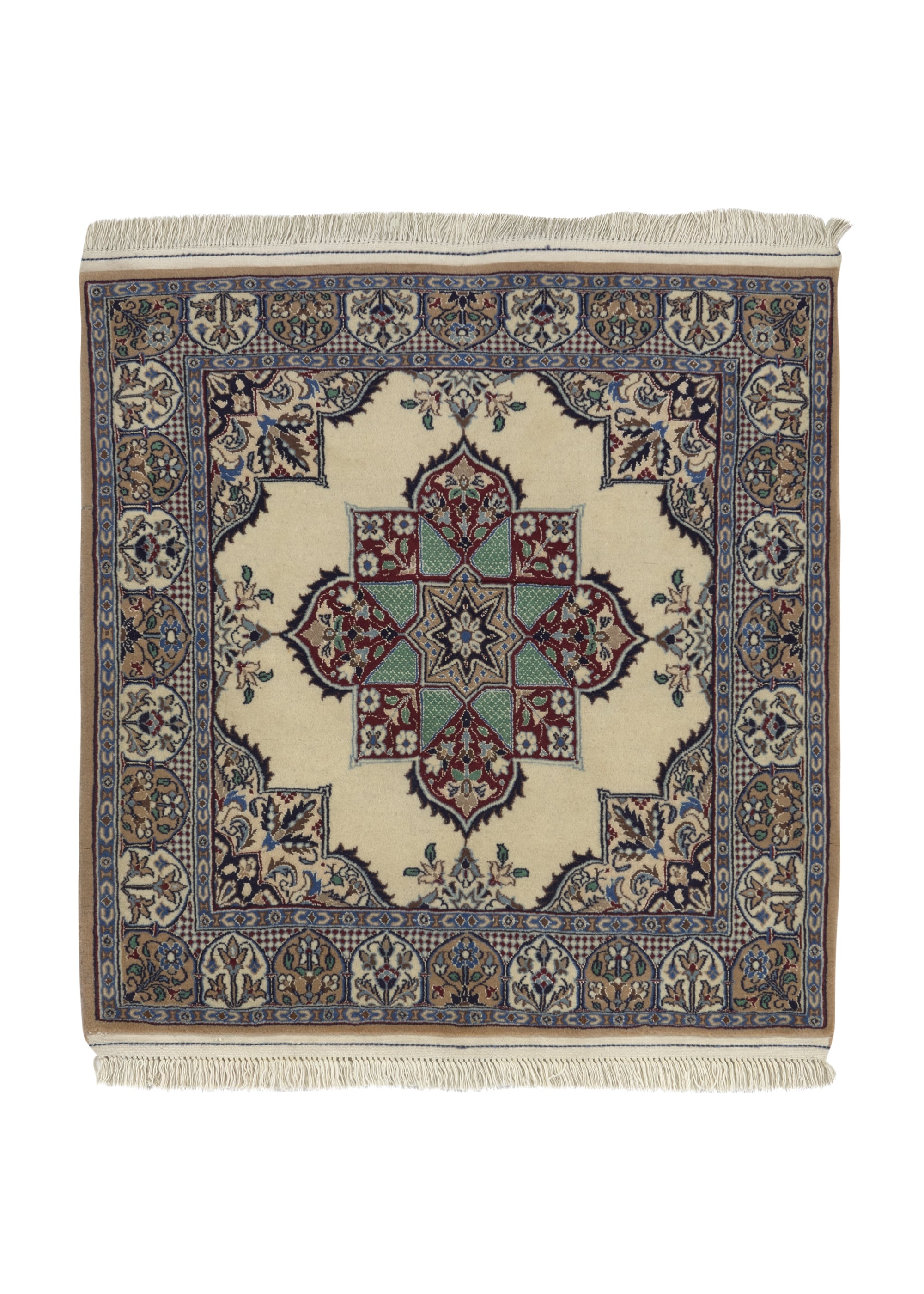 Persian Rug Nain Handmade Square Transitional Traditional 3'3"x3'4 ...