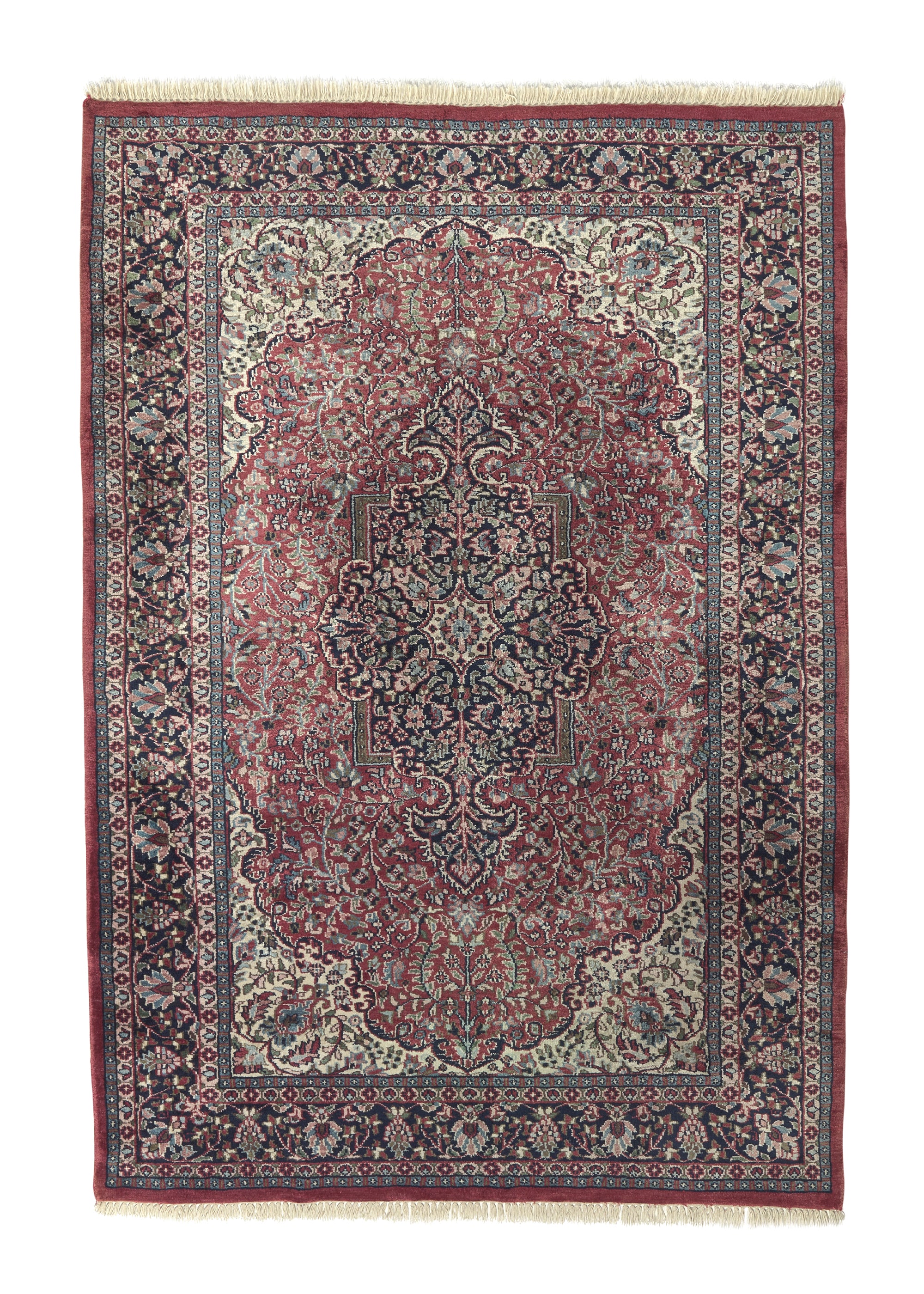 Oriental Rug Pakistani Handmade Area Traditional 4'1"x5'1" (4x5) Red F ...