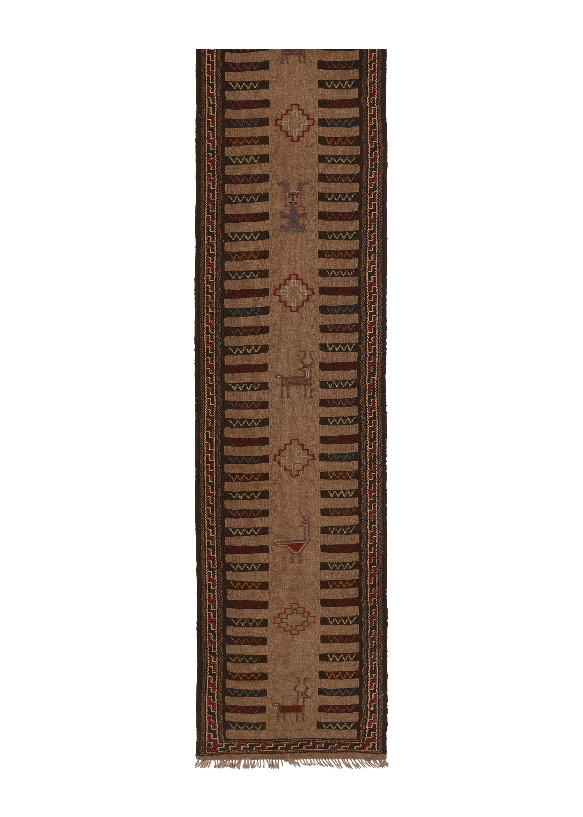 Persian Rug Quchan Handmade Runner Tribal 2'0"x12'1" (2x12) Whites ...