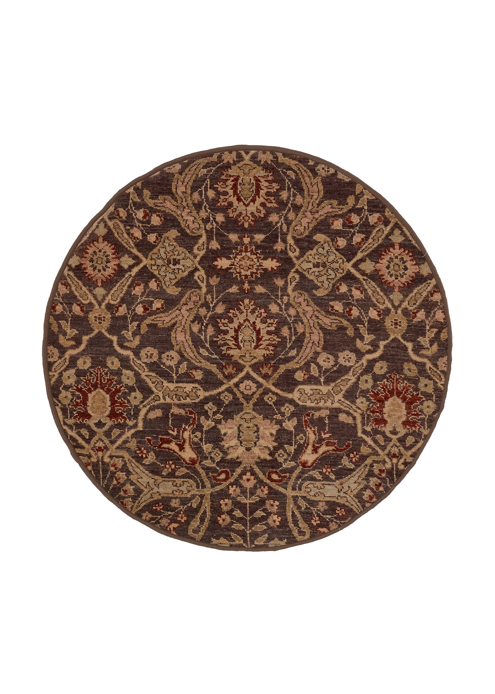 Oriental Rug Pakistani Handmade Round Transitional 3'0"x3'0" (3x3 ...