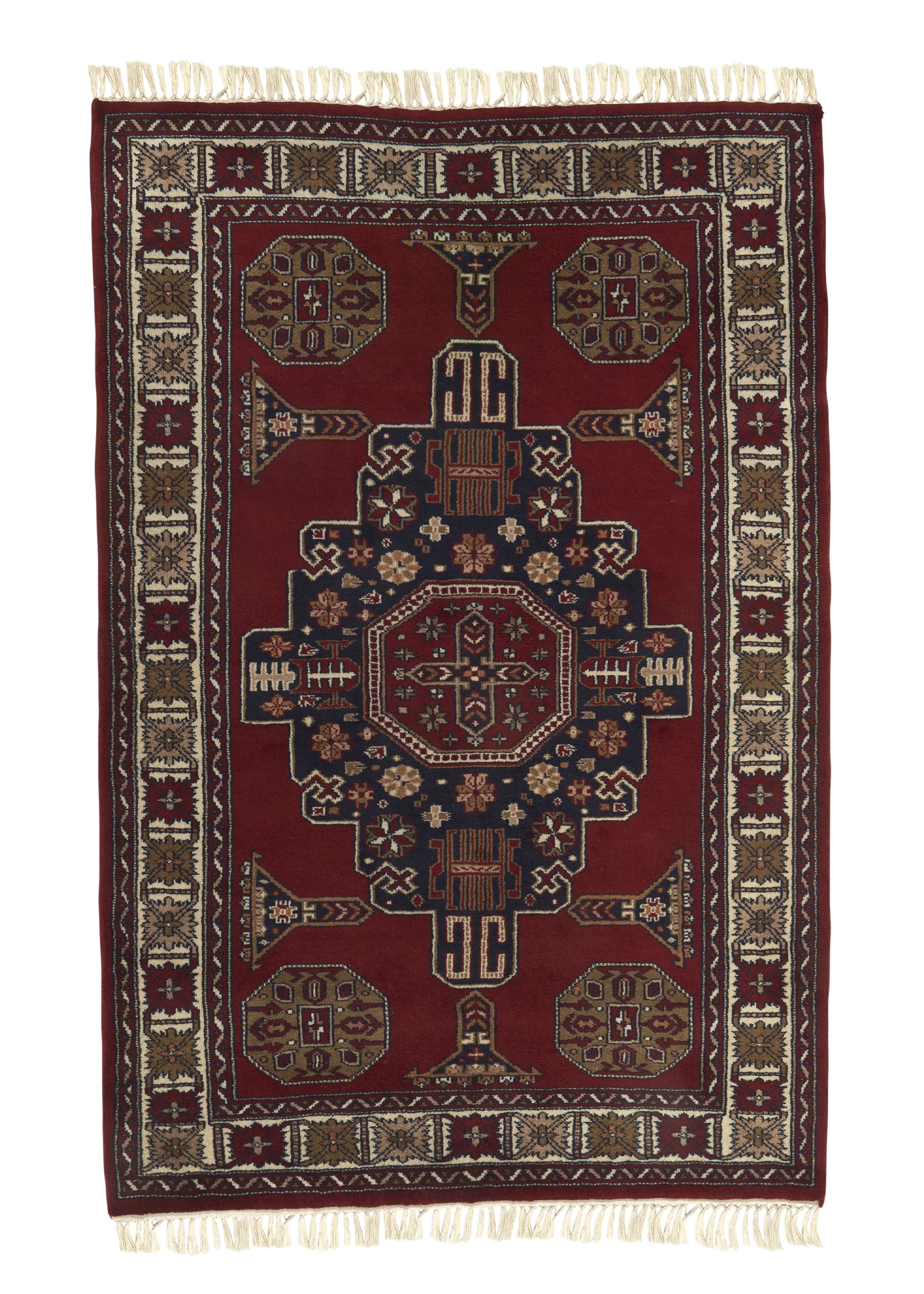 Oriental Rug Afghan Handmade Area Traditional 4'2"x6'2" (4x6) Red ...