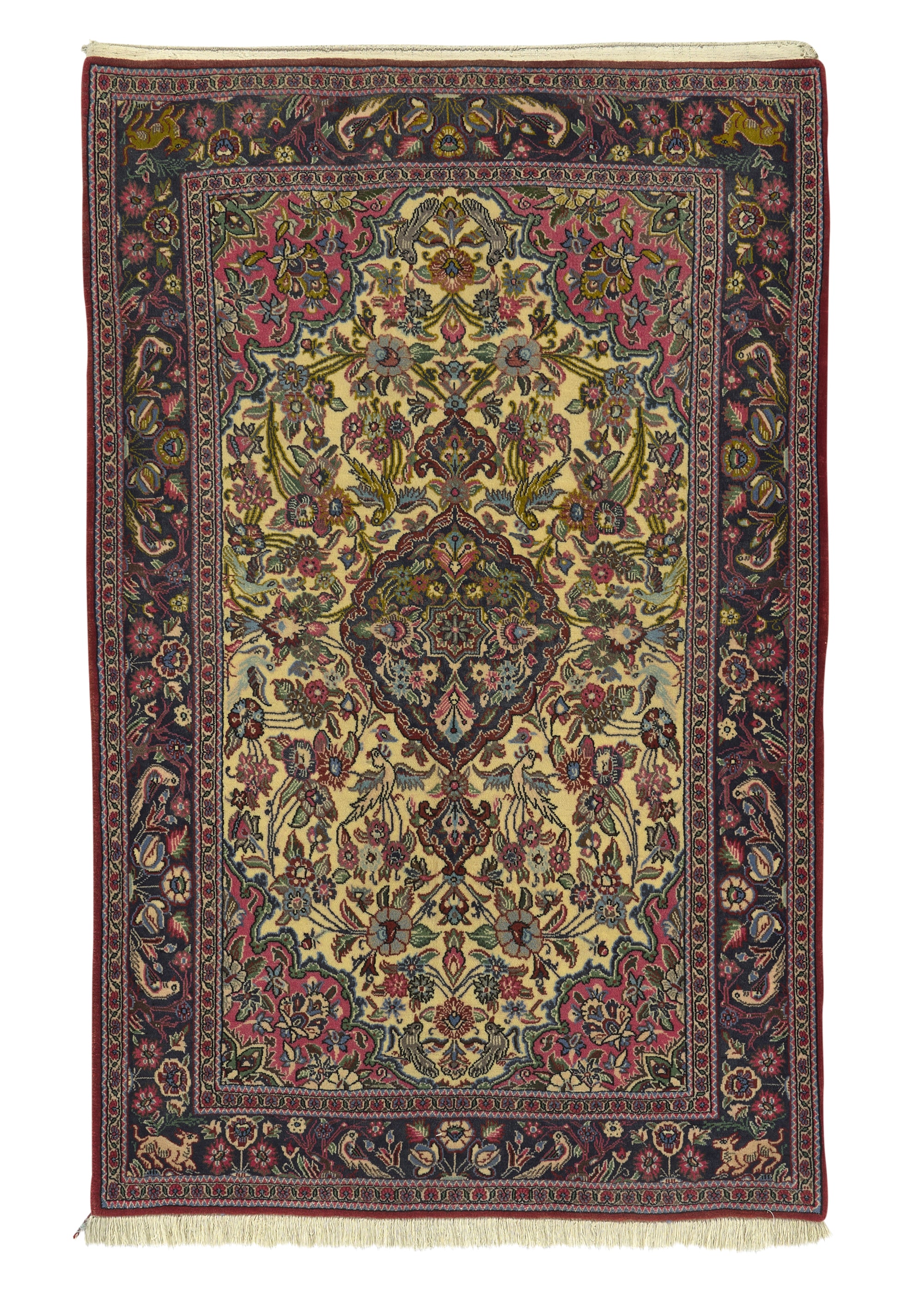 Persian Rug Qum Handmade Area Traditional Traditional 3'3"x5'3" (3x5 ...